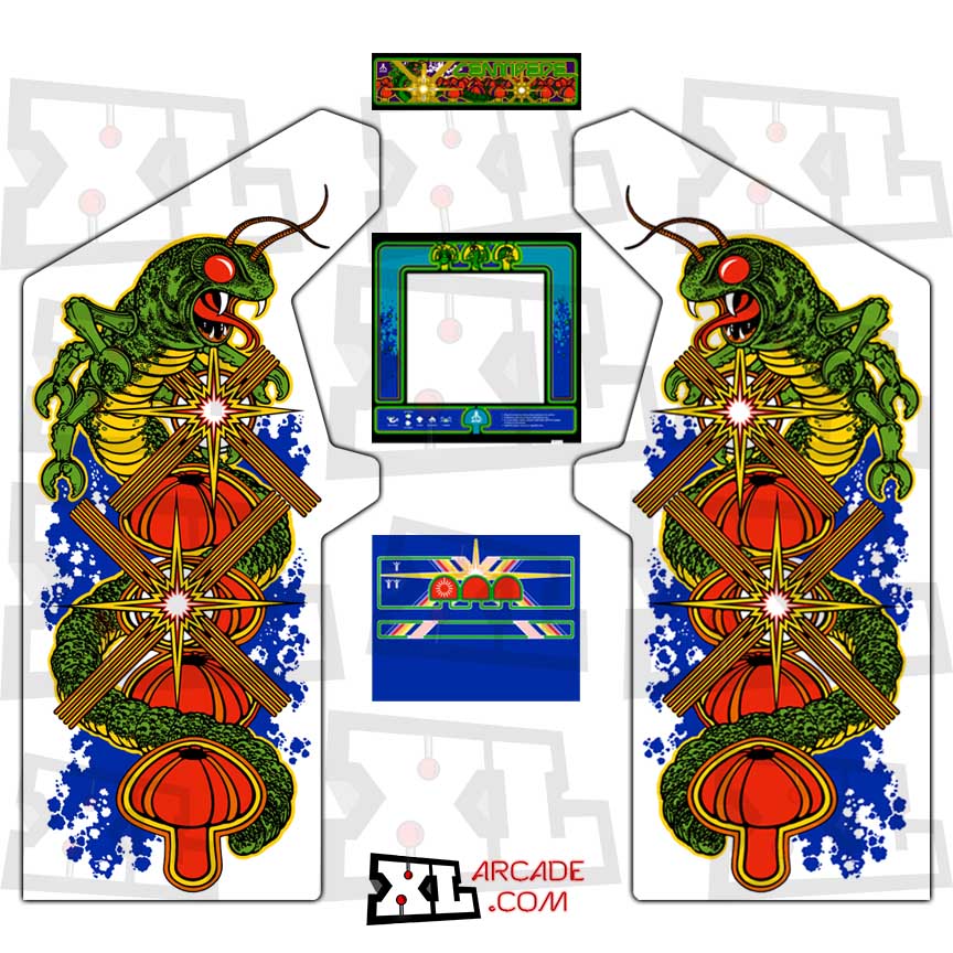 Centipede Arcade Art MONSTER BRAINS: Arcade Cabinet Art